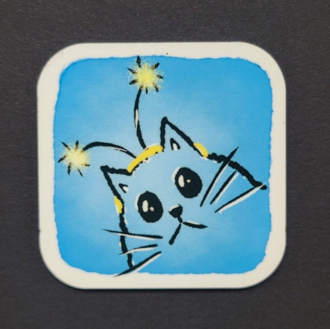 Sparkle Kitty Magnet - 2"x 2" - Etsy