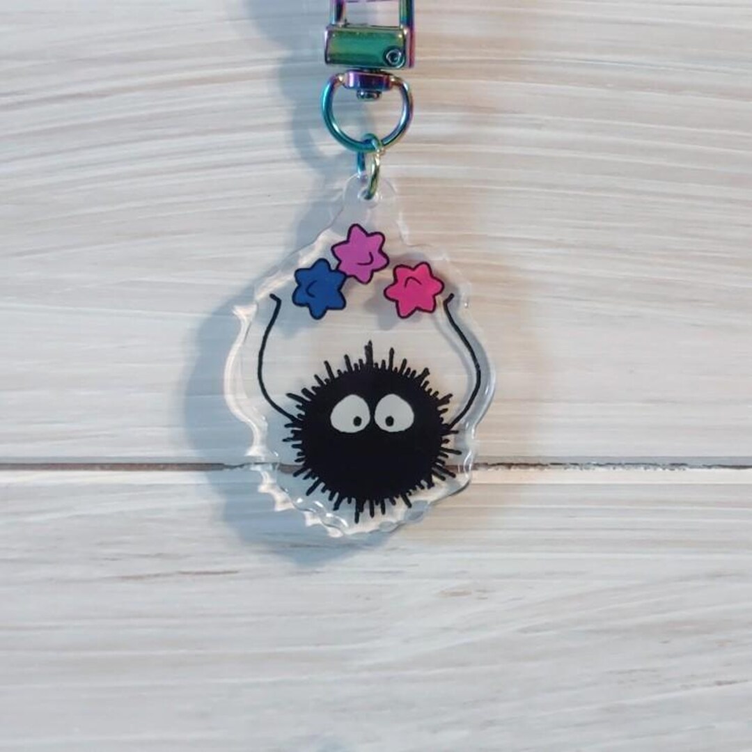 LGBTQ+ Biseuxal Soot Sprite Two-sided Acrylic Keychain - Etsy