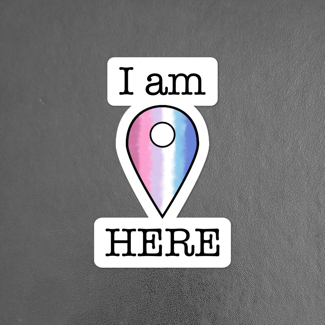 Bigender LGBTQ+ I Am Here Sticker - Etsy