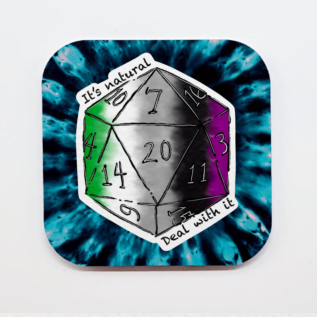 Aroace Flux LGBTQ+ Nat 20 D20 Dice Magnet - Etsy