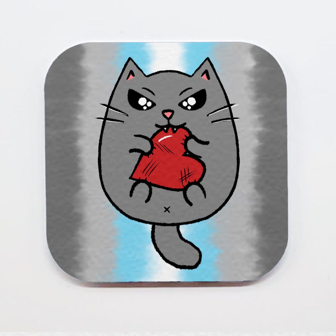 Demiboy LGBTQ+ Angry Cat Magnet - Etsy