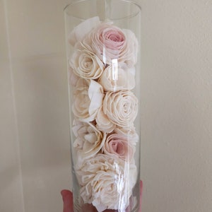 Sola Flowers in a Cylinder Glass Vase | Home Decor - Etsy