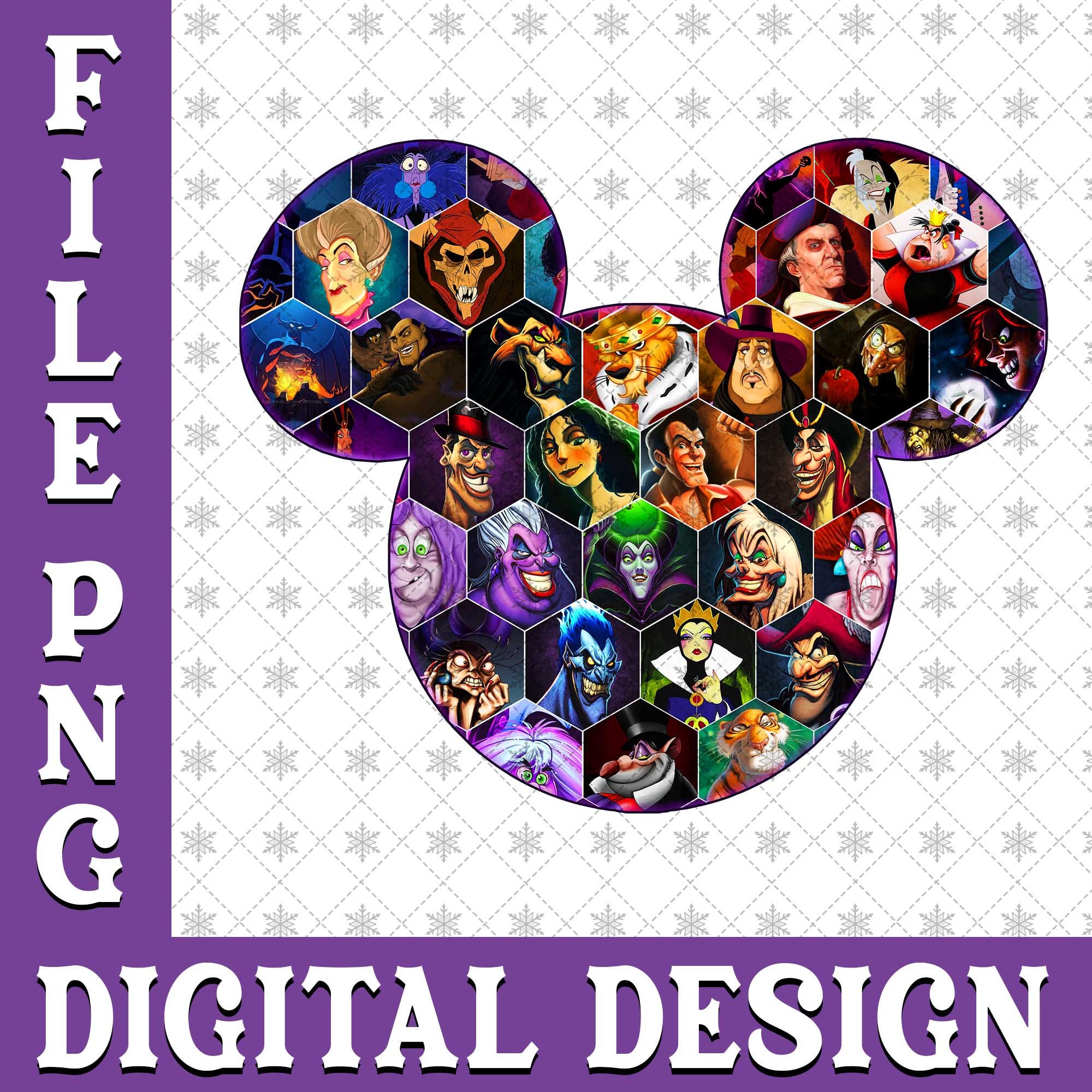 Mouse Head Design Villains Png Villains Design for Shirts - Etsy