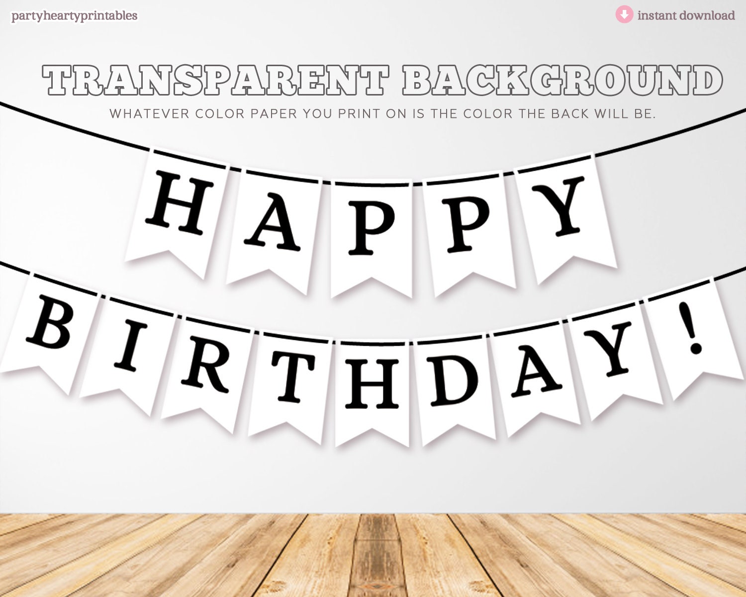 Transparent Birthday Banner