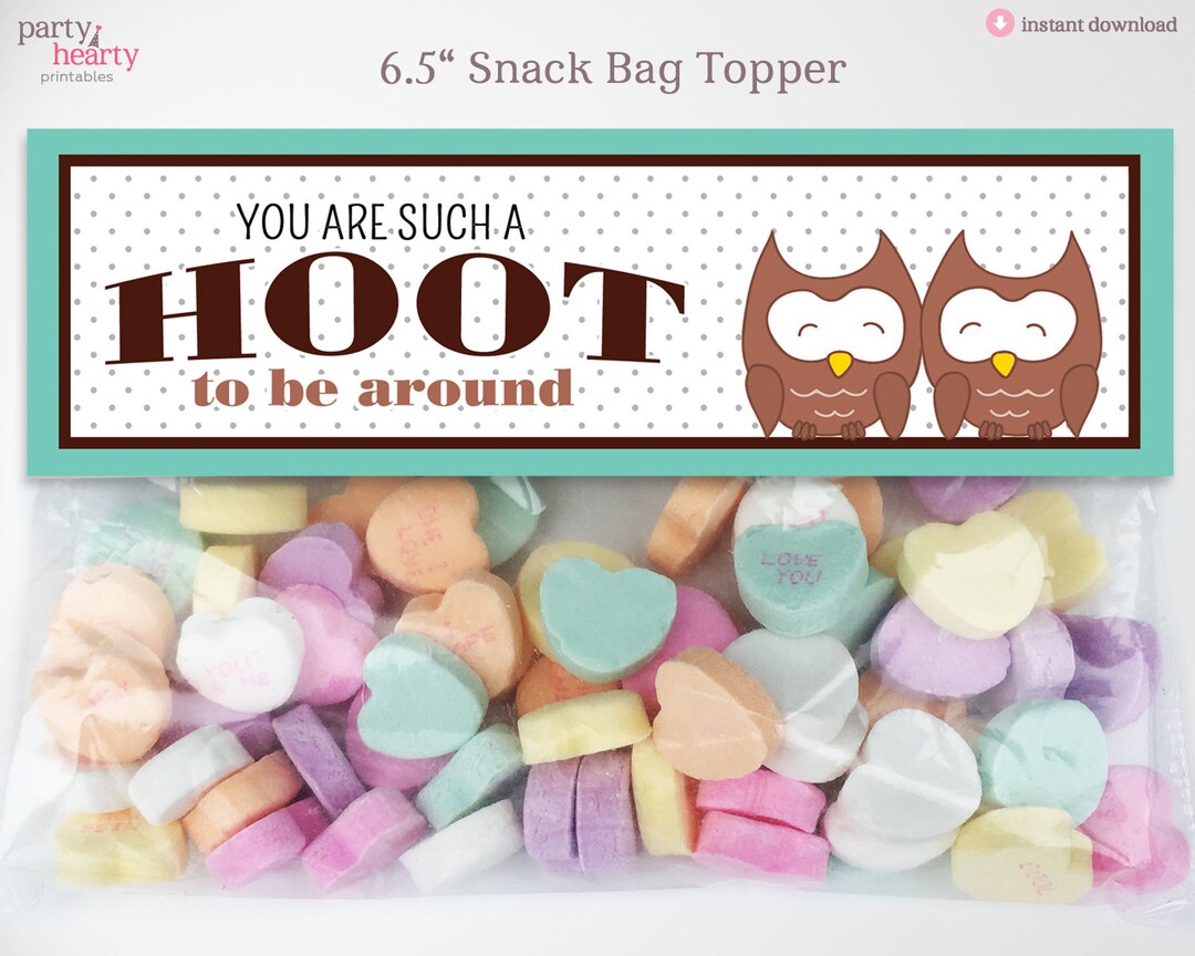 Printable Valentine Treat Bag Topper for Kids Classroom Valentines Day ...