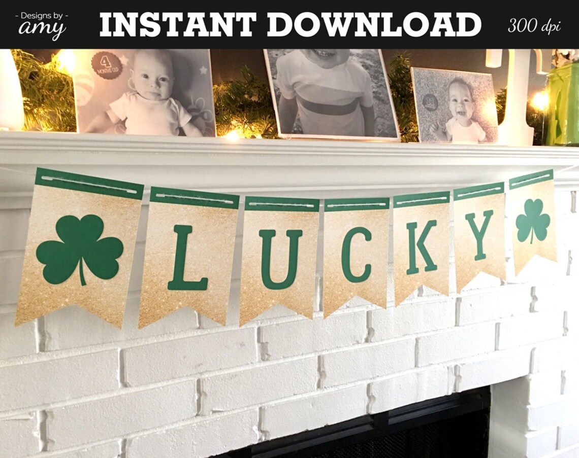 Printable St Pattys Day Banner, St Patricks Banner, St Patricks Garland ...