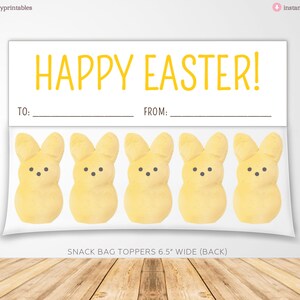 Printable Easter Treat Bag Toppers Snack Sized Bags 6.5", Easter Gift ...