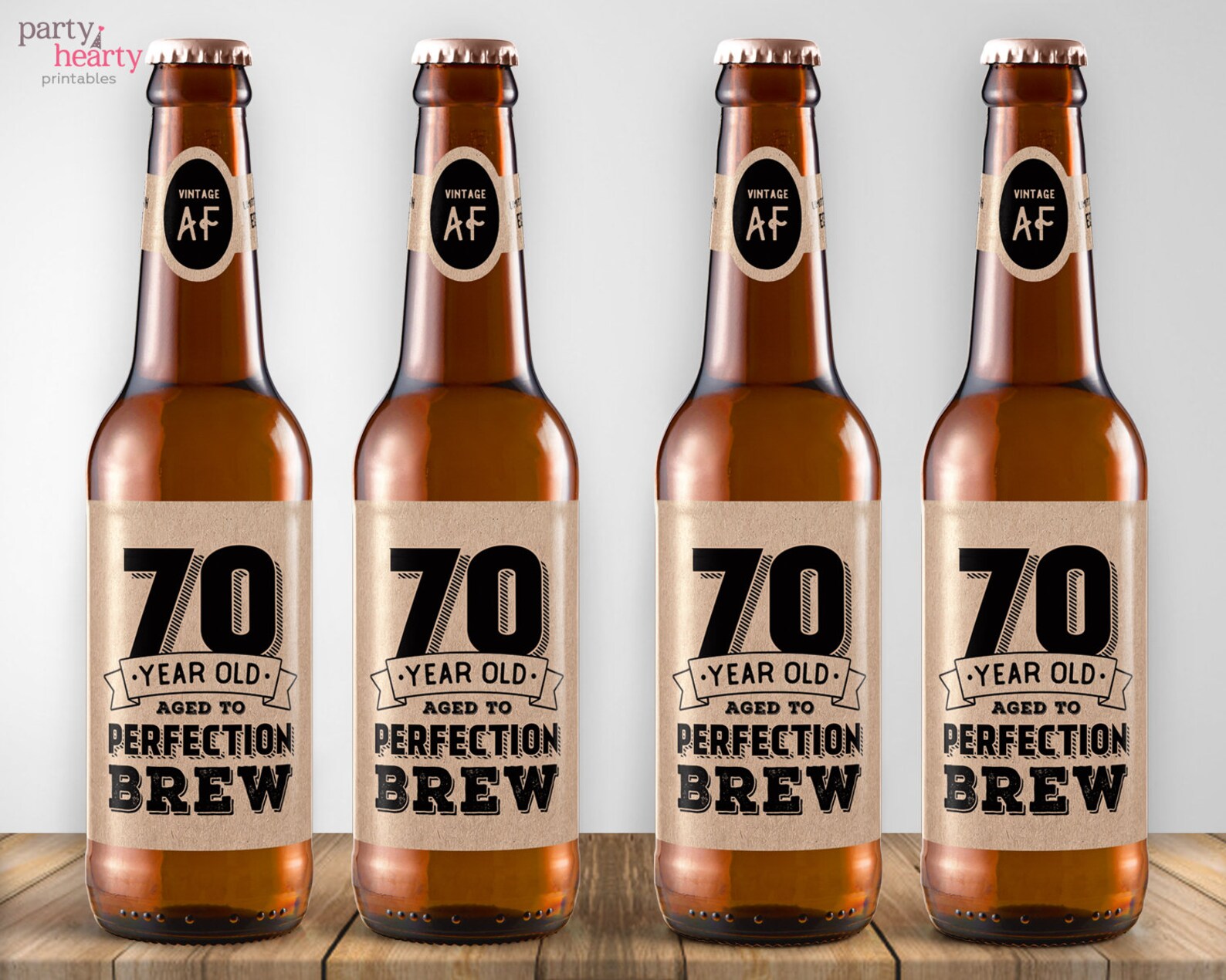 Printable 70th Birthday Beer Labels for 2022 Vintage 70th - Etsy