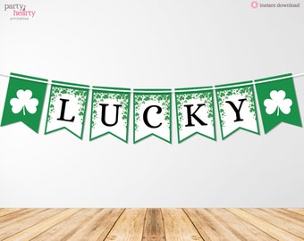 PDF: St. Patrick's Day Printable LUCKY Banner Instant Download - Etsy