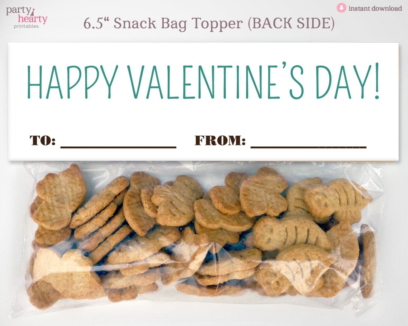 Printable Valentine Treat Bag Topper for Kids Classroom Valentines Day ...