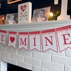 PRINTABLE "be Mine" Banner With Red Letter & Hearts, Valentines Party ...