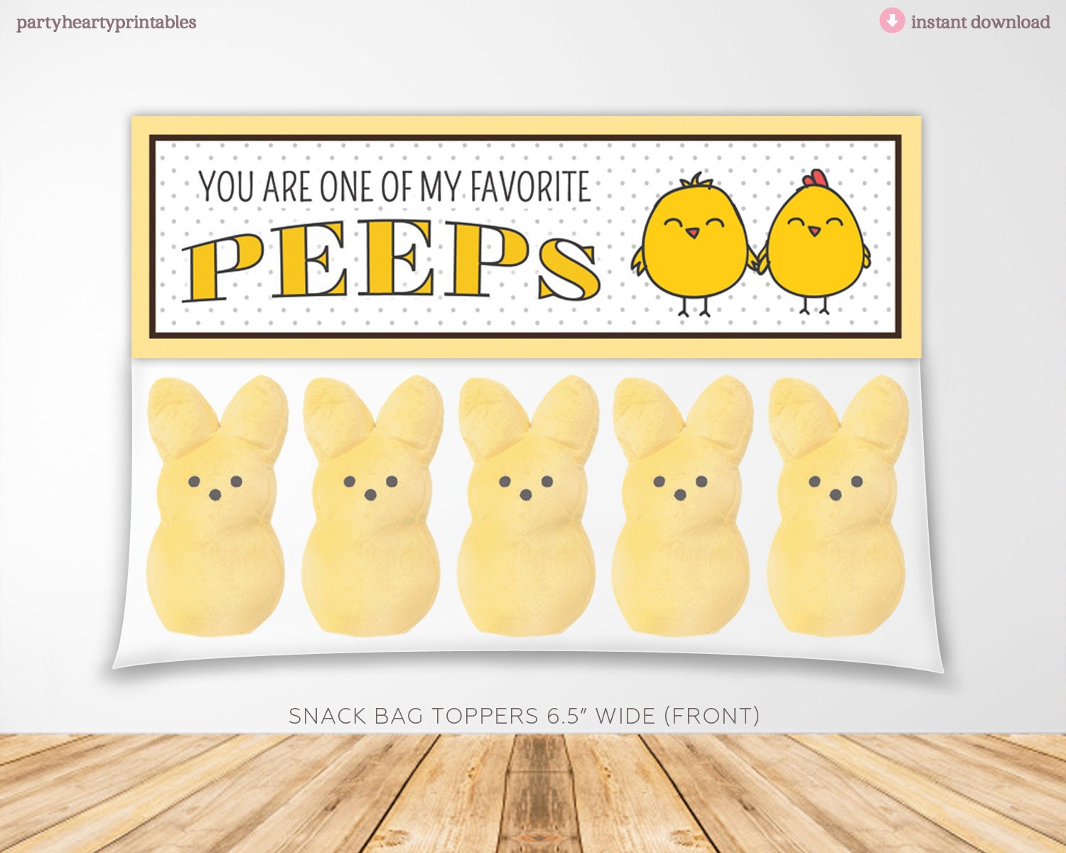 Printable Easter Treat Bag Toppers Snack Sized Bags 6.5 - Etsy