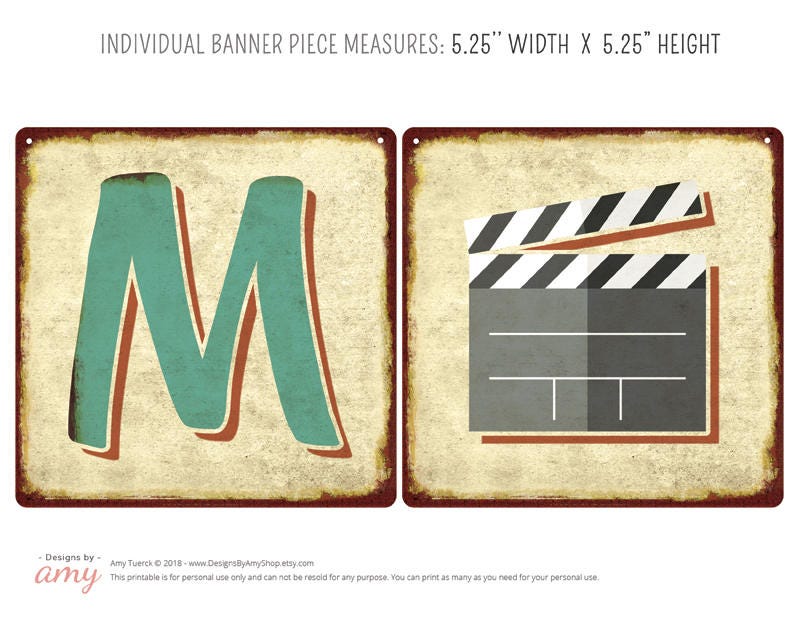 Movie Night Party Movie Night Sign Movie Birthday Movie | Etsy