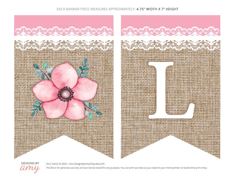 Printable Love Banner for Valentine's Day or Engagement | Etsy