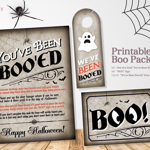 You've Been Booed Printable Halloween Activity Kit - Etsy