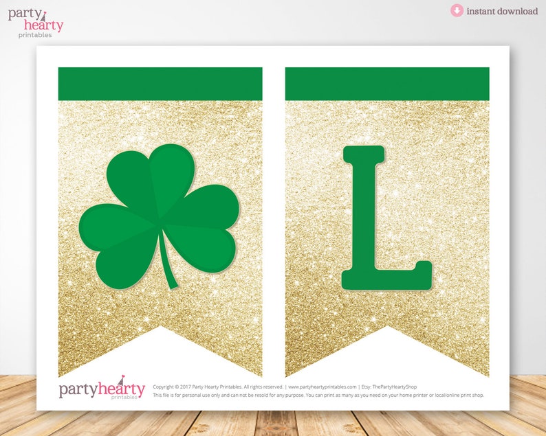 Printable St Pattys Day Banner, St Patricks Banner, St Patricks Garland ...