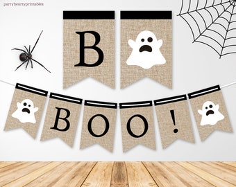 Printable Boo Banner Halloween Instant Download - Etsy