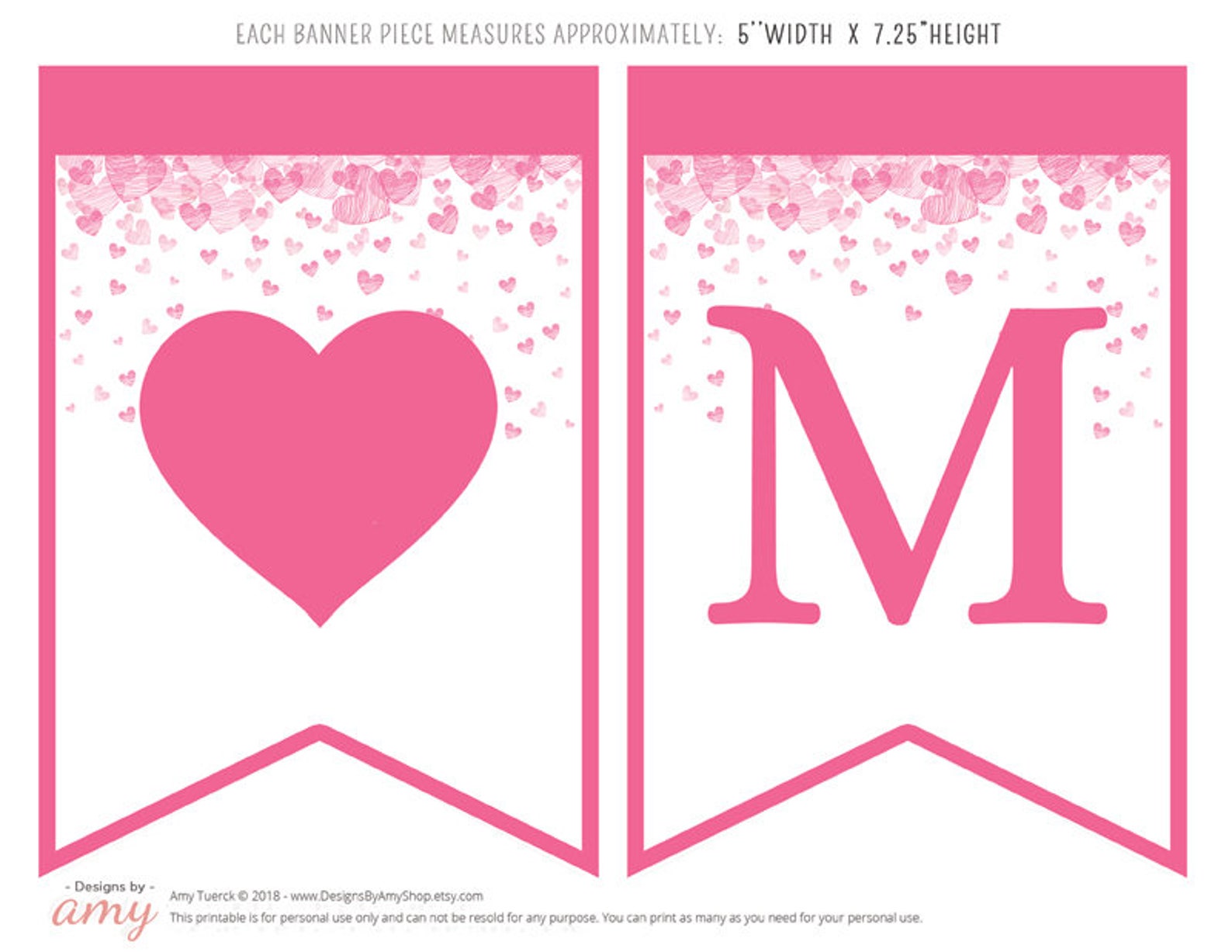 PRINTABLE "be Mine" Banner With Pink Letter & Hearts, Valentines Party ...