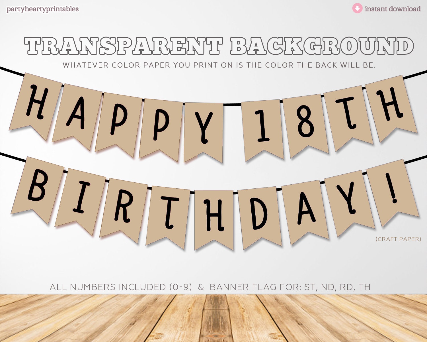 Transparent Birthday Banner