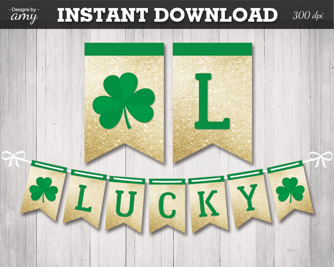 Printable St Pattys Day Banner St Patricks Banner St | Etsy