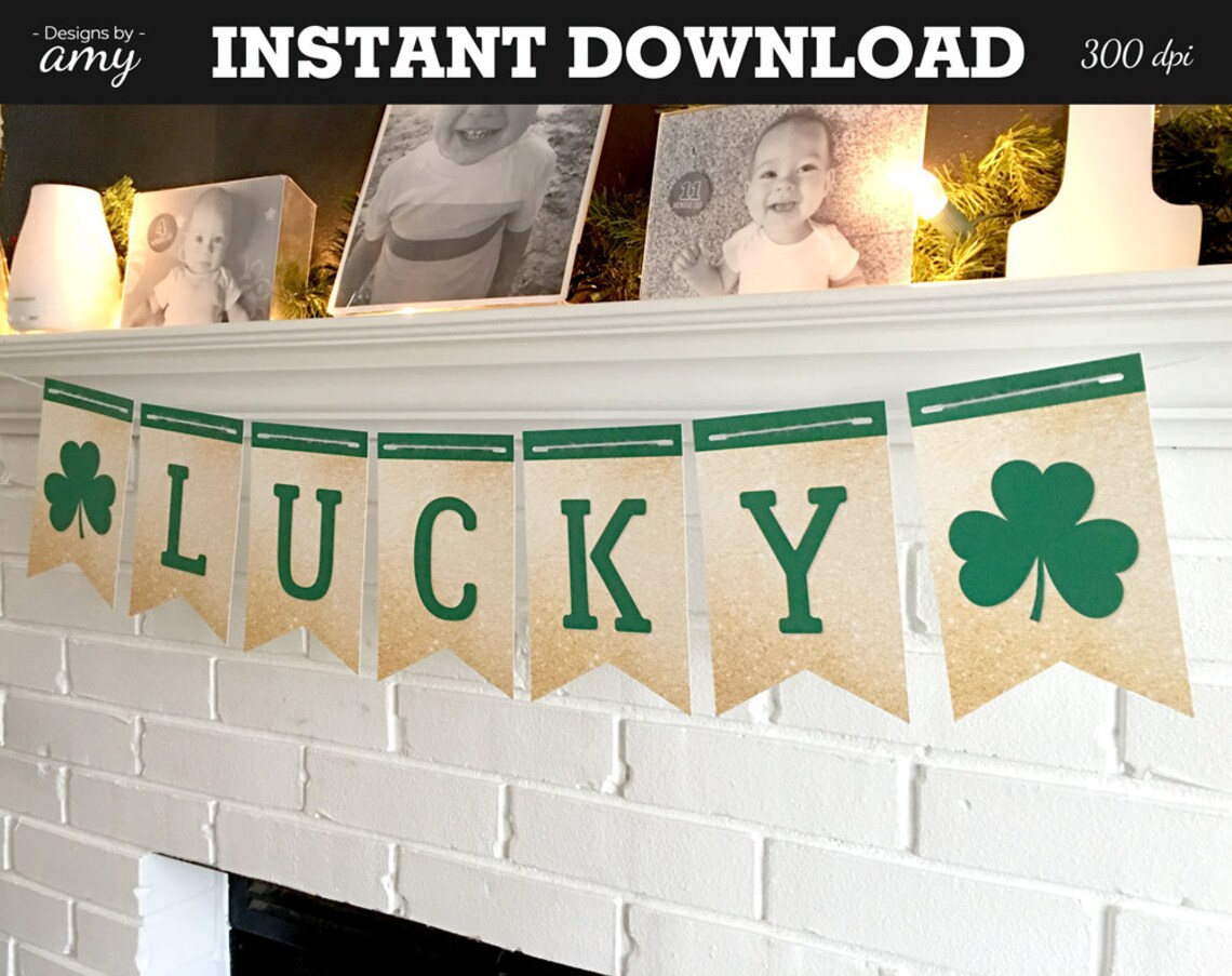Printable St Pattys Day Banner, St Patricks Banner, St Patricks Garland ...