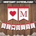PRINTABLE be Mine Banner With Red Letter & Hearts - Etsy