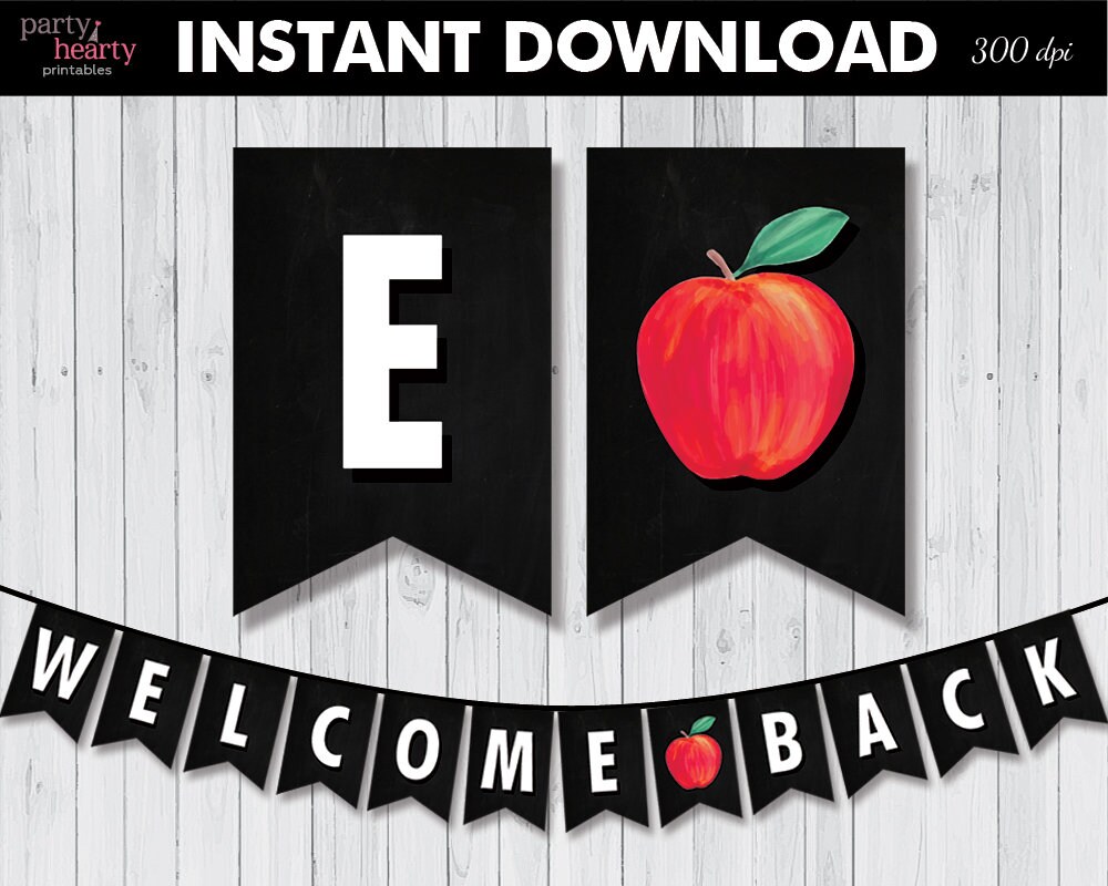 PRINTABLE Welcome Back Banner for Teacher's Classroom, First Day of ...