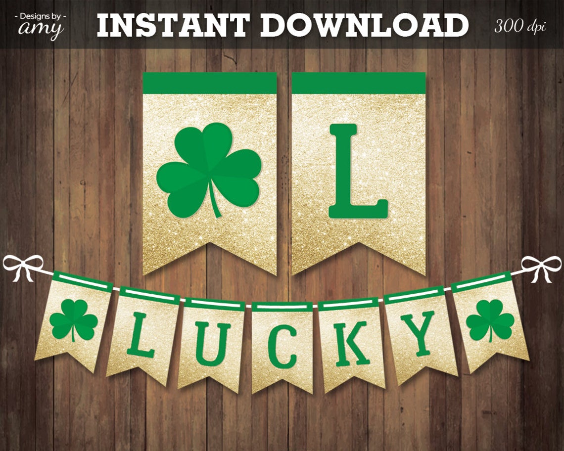 Printable St Pattys Day Banner St Patricks Banner St | Etsy