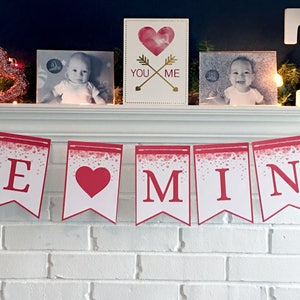 PRINTABLE "be Mine" Banner With Red Letter & Hearts, Valentines Party ...