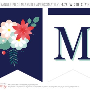Printable Happy Mother's Day Banner, Digital Banner, Floral Banner ...