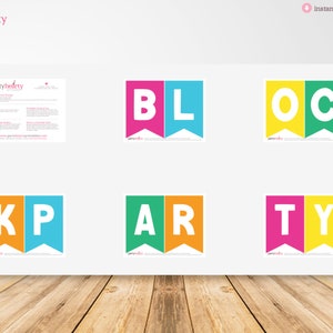 Printable Block Party Banner for a Colorful, Summer Neighborhood Party ...