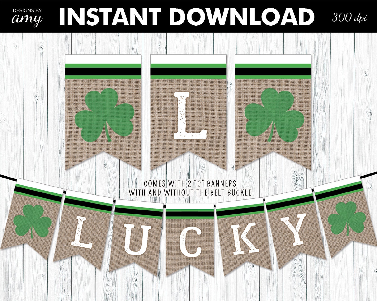 Printable Lucky Banner St. Patricks St. Patricks Day Banner - Etsy