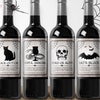 Spooky Halloween Wine Label,vintage Skeleton Bottle Sticker ,gothic ...
