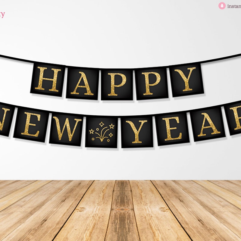 New Years Banner - Etsy