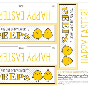 Printable Easter Treat Bag Toppers Snack Sized Bags 6.5", Easter Gift ...