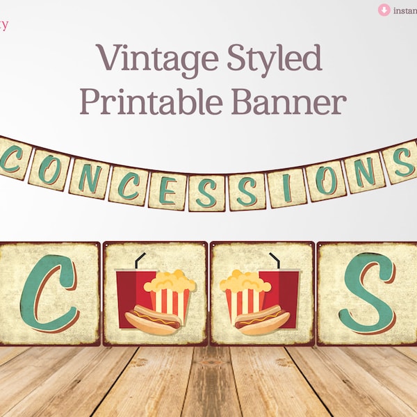 Concessions Banner - Etsy