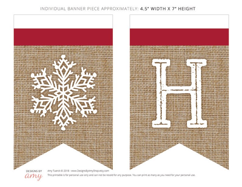 Printable Happy Holidays Banner Burlap Christmas Banner - Etsy