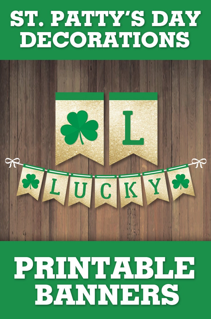 Printable St Pattys Day Banner St Patricks Banner St | Etsy