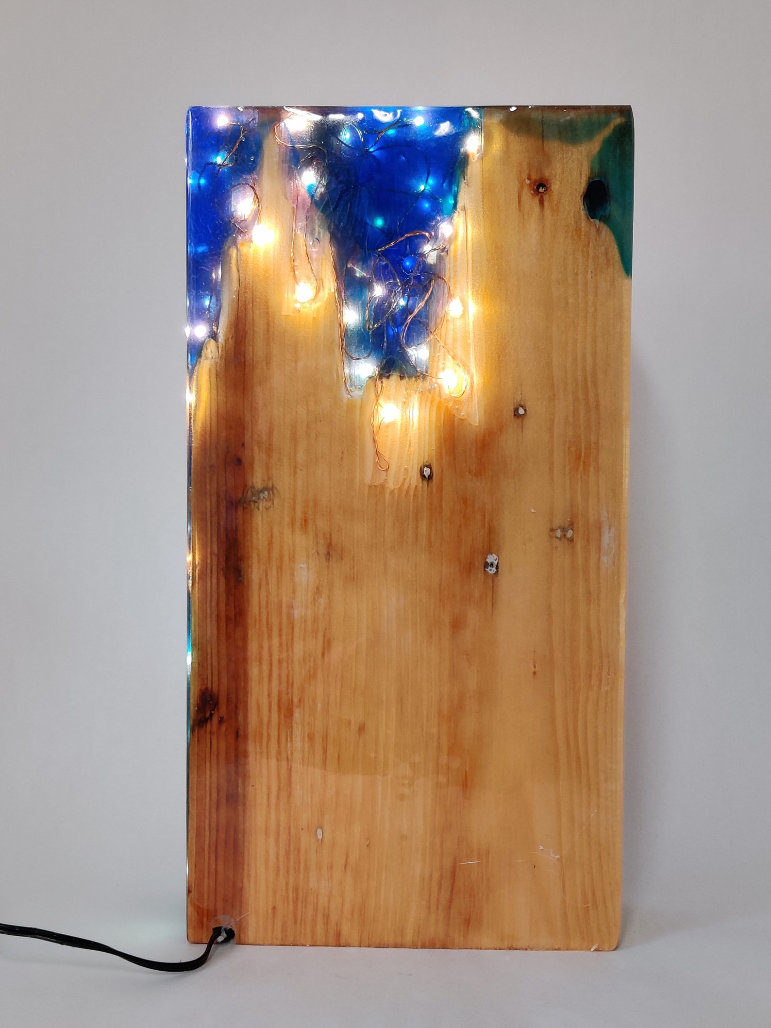 Galaxy Resin Light Sculpture Reclaimed Wood Lighting | Etsy