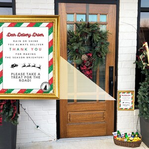 Printable Holiday Thank You Sign for Delivery Drivers Snack Sign ...