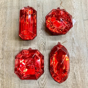 Assorted Red Acrylic Gems ~ 4–5 Inches - Etsy