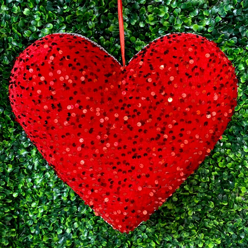 Sequin Heart for Wreath - Etsy