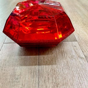 Red Acrylic Gem - Square Cut Jewel Ornament ~ 6” - Etsy