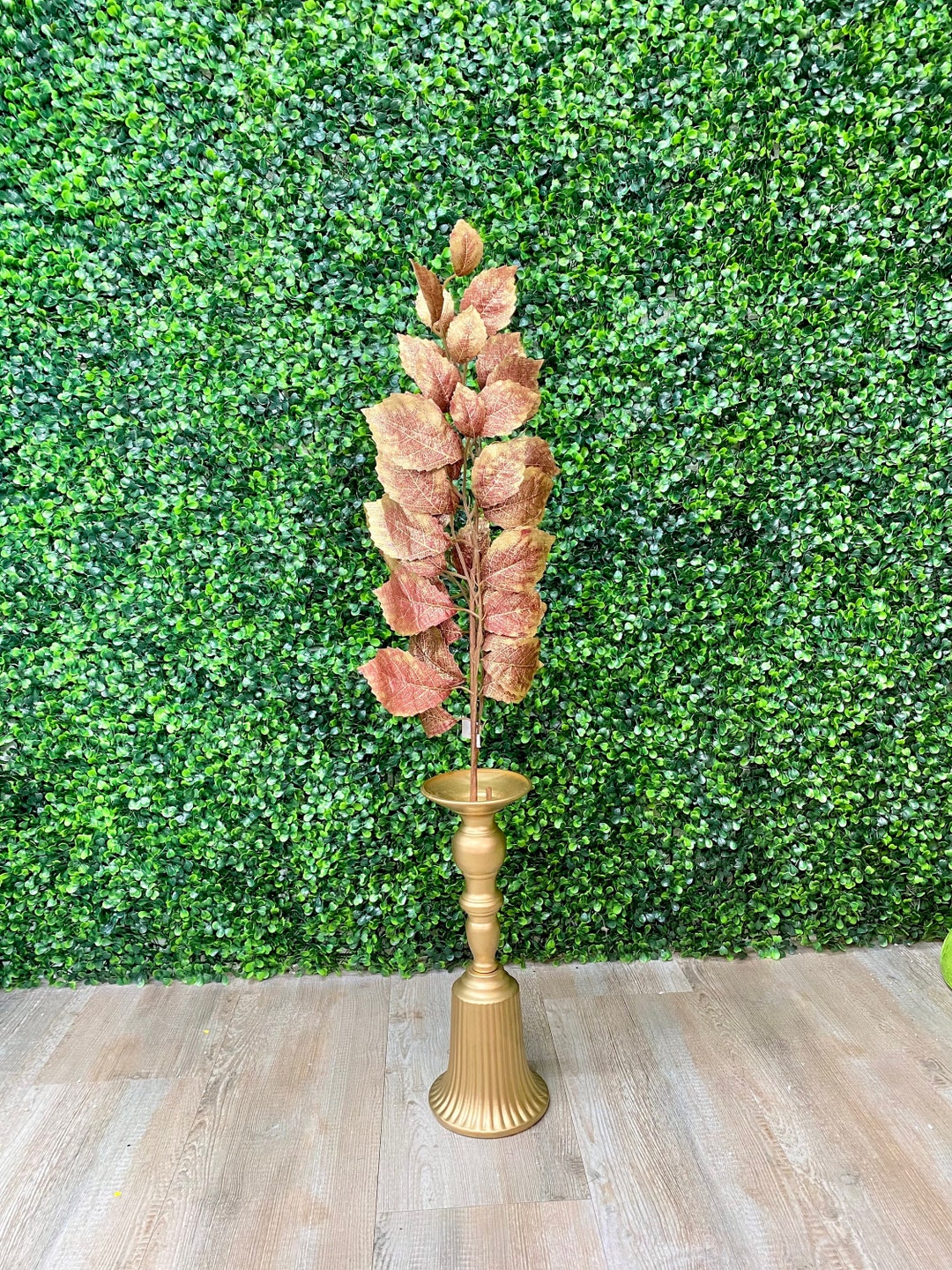 Metallic Beech Leaf Spray - 35in - Etsy