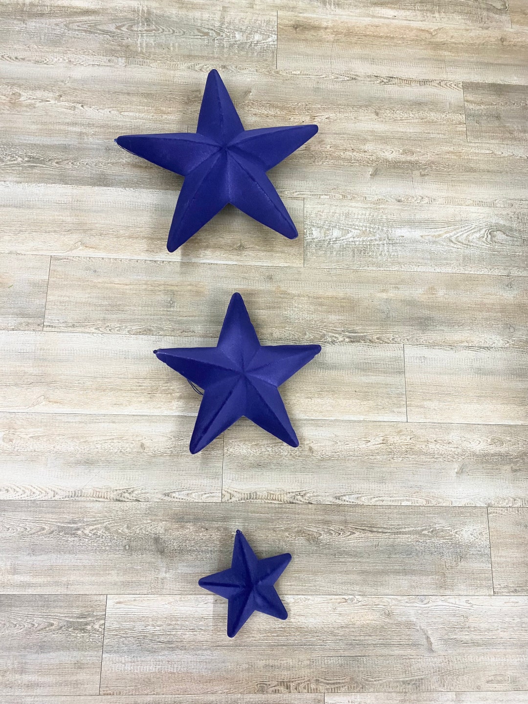 Blue Flocked Foam Stars - Assorted Sizes - Etsy UK