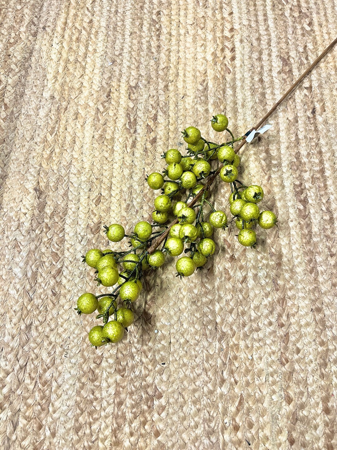 Green Crackle Glitter Berry Stem ~ 27 Inches - Etsy