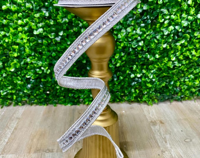 Silver Jeweled Garland .75 Inch X 5 Yds - Etsy