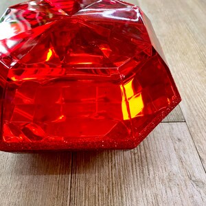 Red Acrylic Gem - Square Cut Jewel Ornament ~ 6” - Etsy