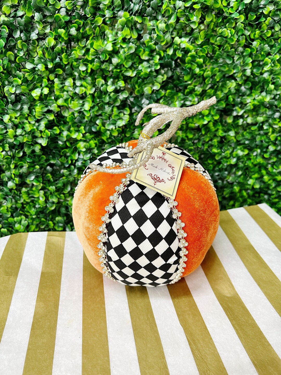 7 Inch Mark Roberts Harlequin Pumpkin - TALL - Etsy