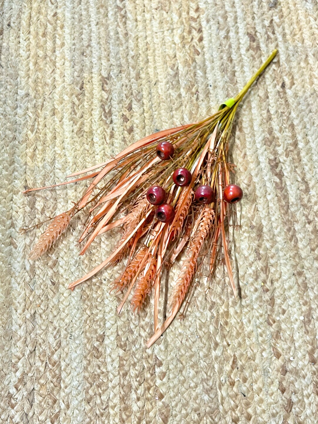 Red Orange Crab Berry Wheat Filler Bush - 21 Inches - Etsy